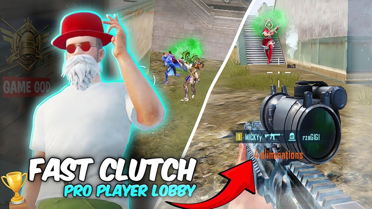 Fast clutch pro player lobby gameplay 🏆💥 #pubgmobile #bgmi #gameplay ...