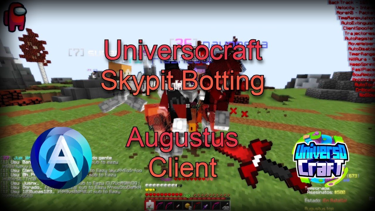 Skypit Botting with Best Minecraft Hack Augustus Client - Universocraft ...