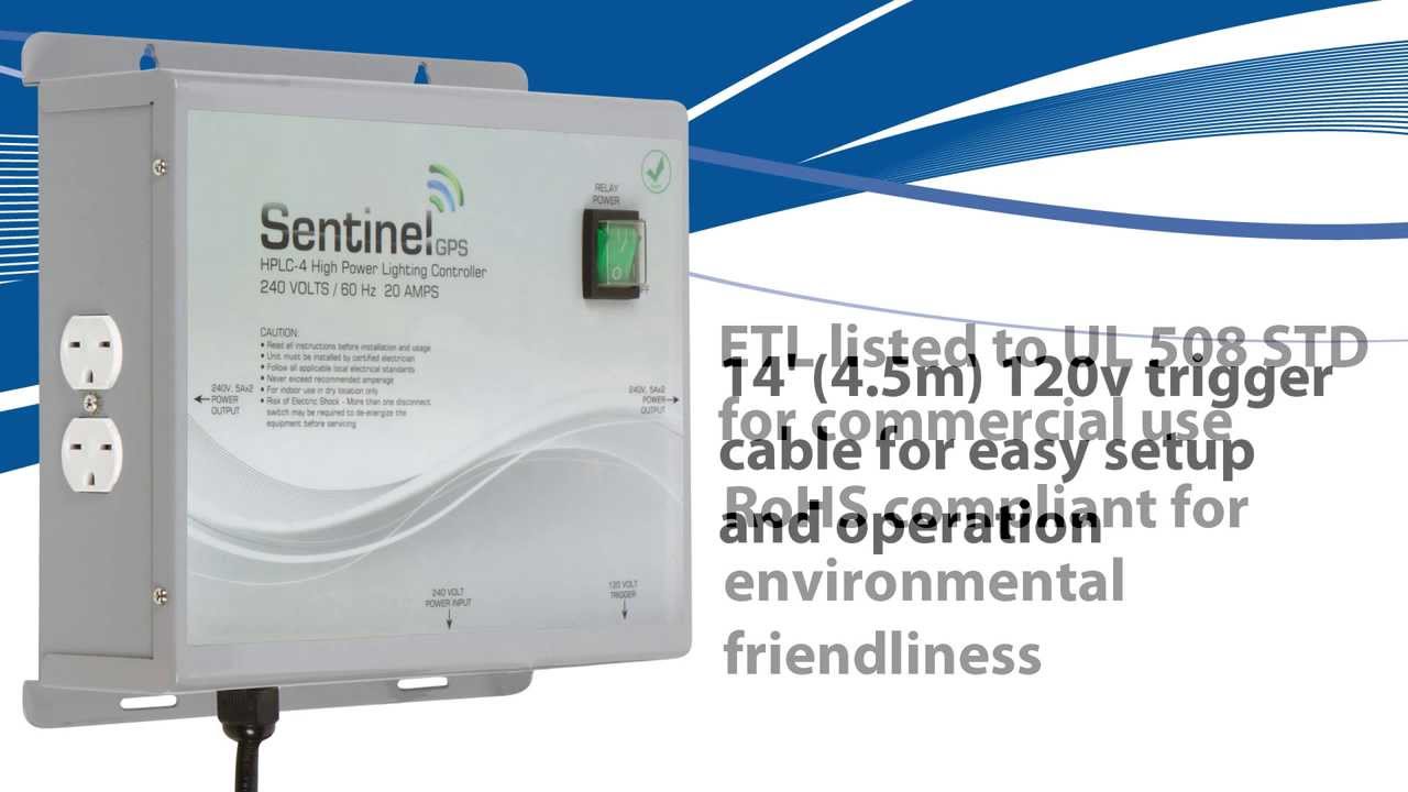 Sentinel GPS HPLC-4 High Power Lighting Controller 4 Outlet - YouTube