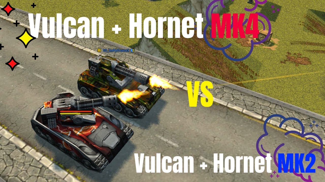 Tanki Online - Vulcan + Hornet MK4 VS Mk2 - YouTube