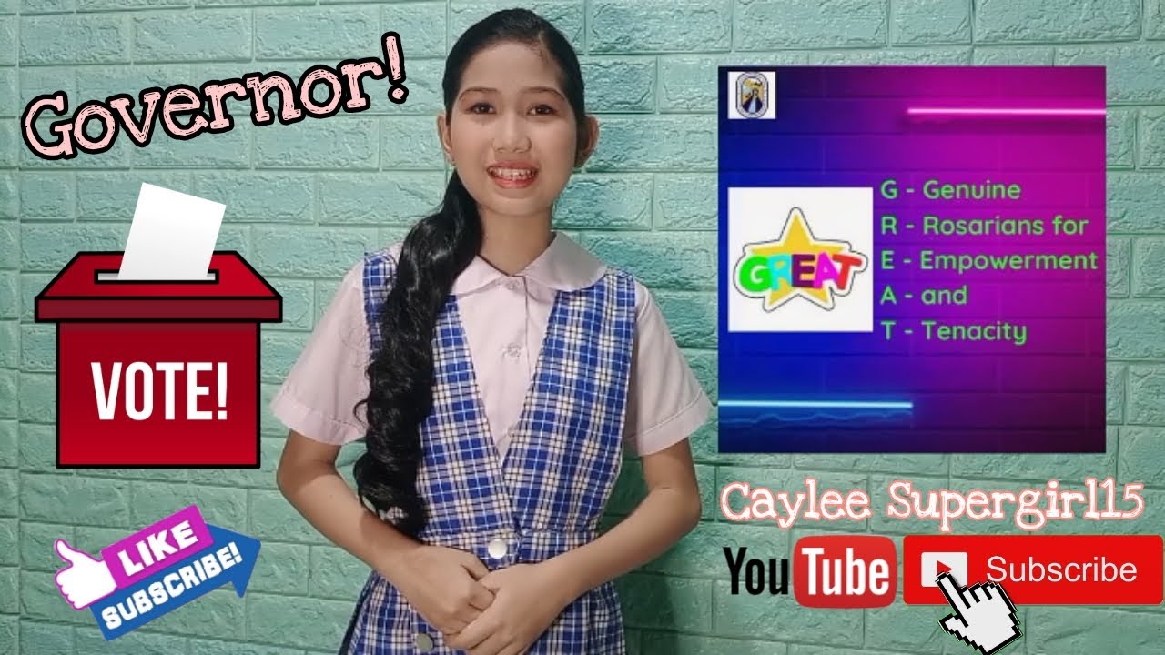 VOTE WISELY! MY STUDENT COUNCIL CAMPAIGN VIDEO I FOR GOVERNOR I CAYLEE ...