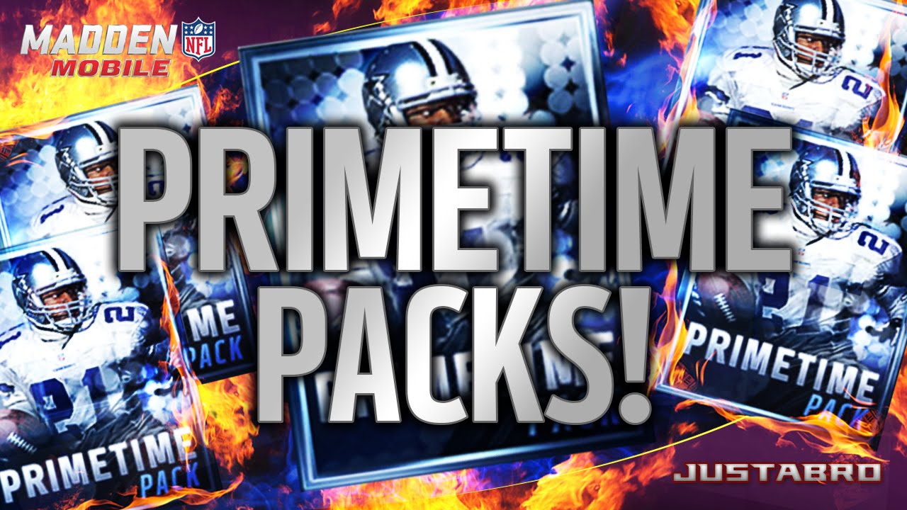 12x Primetime Pack Opening! Madden Mobile 16 - YouTube