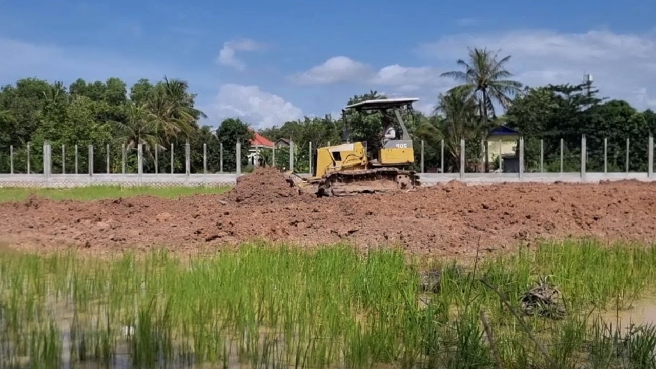 Amazing Smart Jobs Skill SHANTUI Dozer Clear Trimming Slope & Step By ...
