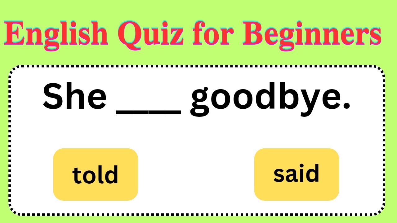 English Quiz for Beginners | Test your Grammar | English Trial | # ...