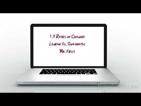 AP Precalculus – 1.3 Rates of Change Linear and Quadratic Functions ...