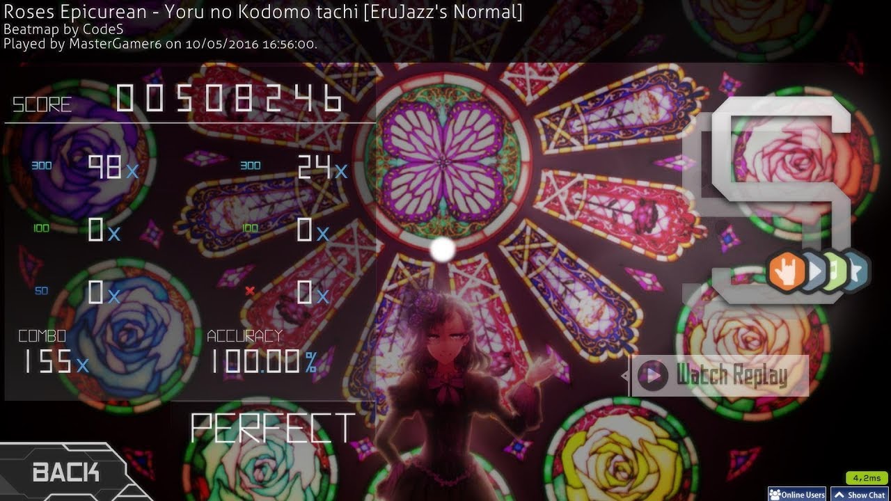 Osu! Roses Epicurean - Yoru no Kodomo tachi (EruJazz´s Normal) SS (HR ...
