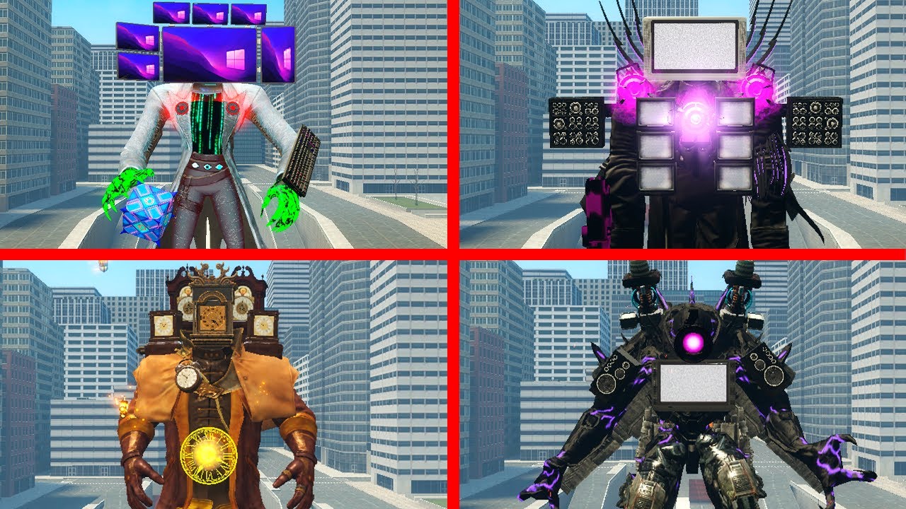 EVOLUTION OF NEW PCMAN, TVMAN, TRIMAN, CLOCKMAN TITAN VS ALL SKIBIDI ...