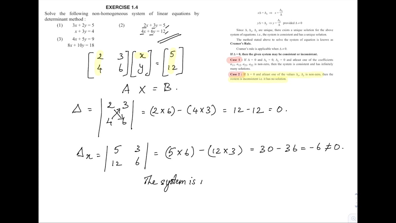 Ch 1.Matrix- Exercise 1.4 Sum1,2,3-Solution for non homogeneous eq-TN ...
