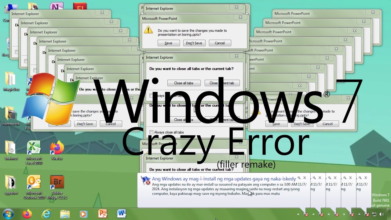 Windows 7 Traditional Crazy Error (REMAKE) - YouTube