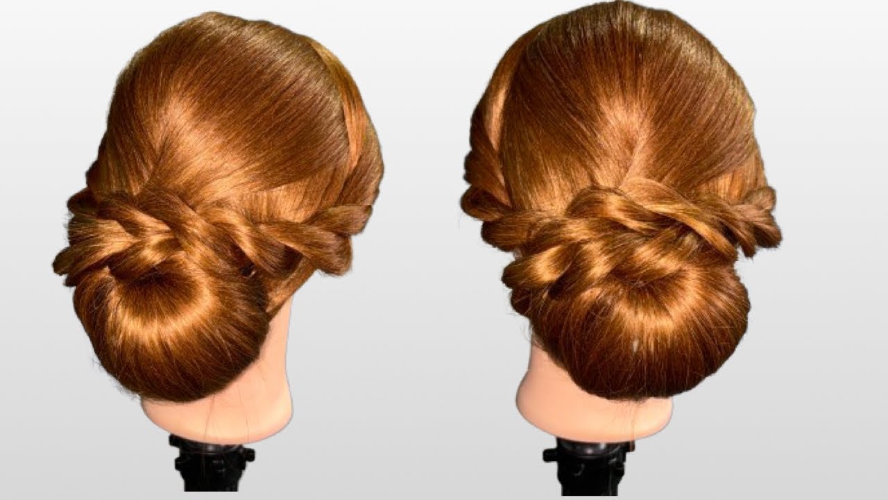 Easy Elegant Prom Hairstyle Step By Step For Wedding Function - YouTube