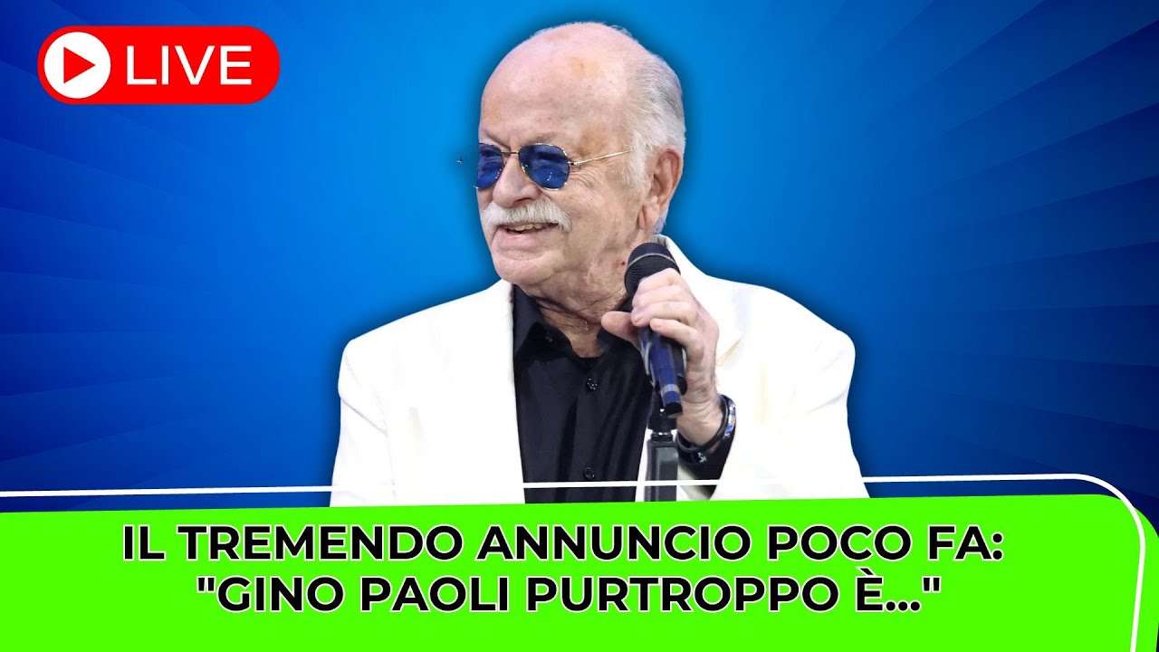 Gino Paoli, l'Italia intera è sotto shock: il tremendo annuncio poco fa ...