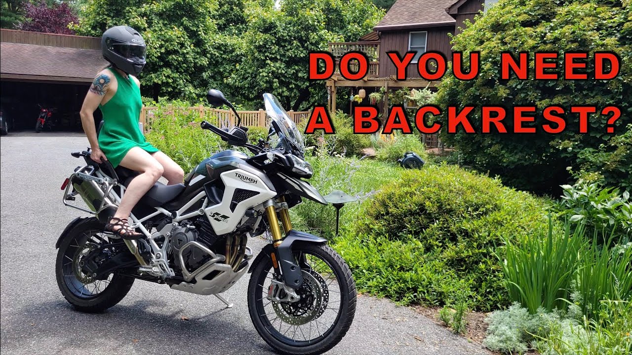 Triumph Tiger Passenger Backrest - Dynamic Motorcycle Accessories - YouTube