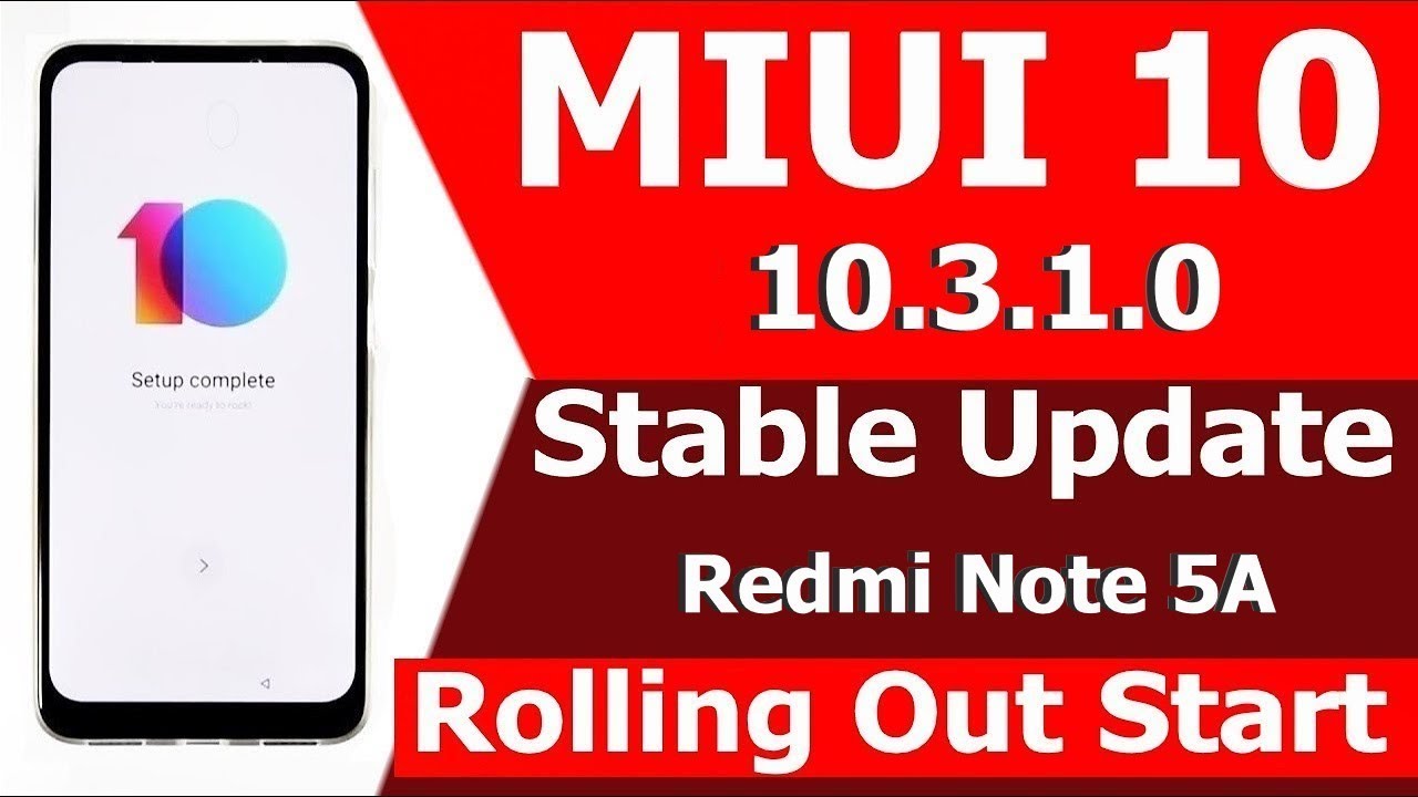 Redmi Note 5A MIUI 10.3.1.0 Stable Update Rolling Out Start l MIUI 10.3.1.0 For Redmi Note 5A ...