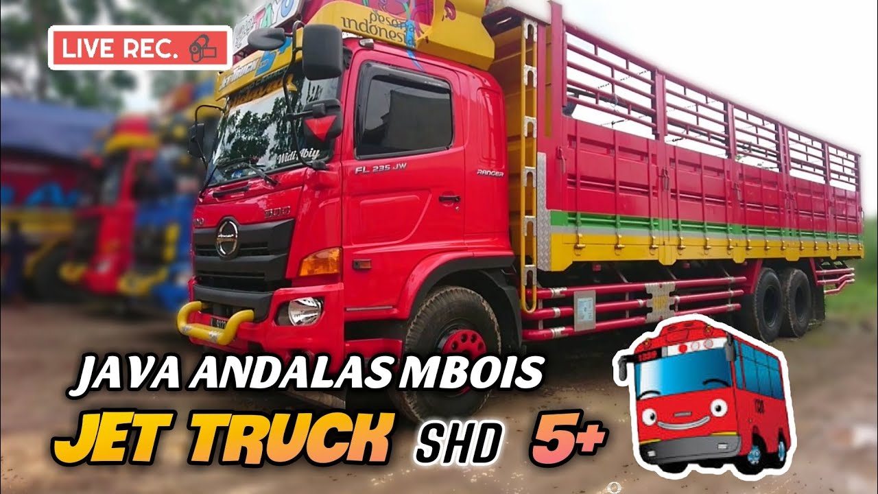 TRUK JAVA ANDALAS, JET TRUCK SHD 5+ TAYO JAVA ANDALAS KUDUS || TRUK HINO FL 235 JW - YouTube