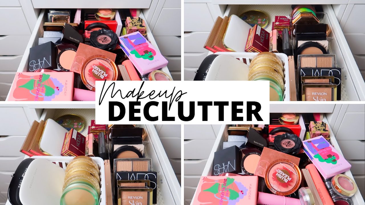 MAKEUP COLLECTION DECLUTTER - BLUSH & BRONZER | Paige Koren - YouTube