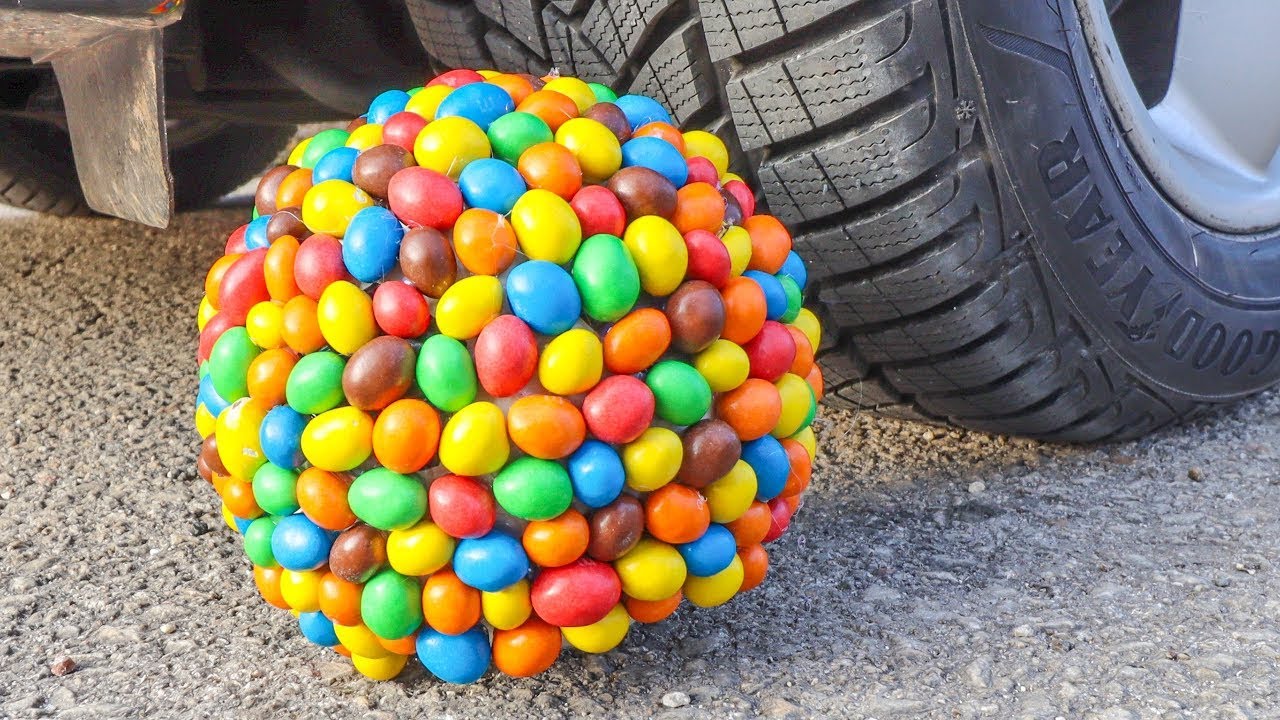 EXPERIMENT: Car vs Mentos Ball | Crushing Crunchy & Soft Things by Car ...