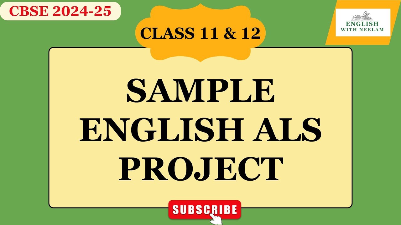 SAMPLE ENGLISH ALS PROJECT- Class 11 & 12 - YouTube