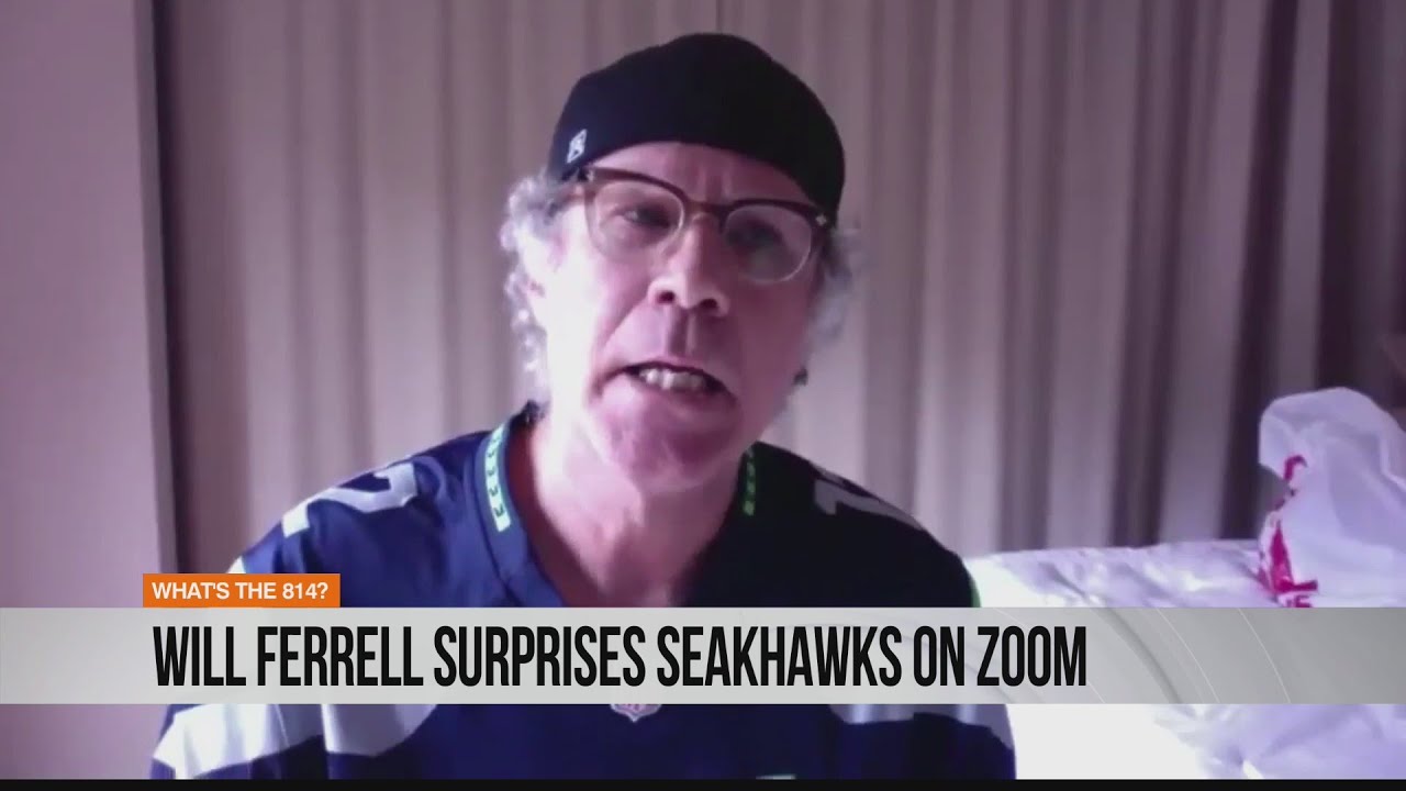 Will Ferrell surprises Seattle Seahawks on ZOOM - YouTube