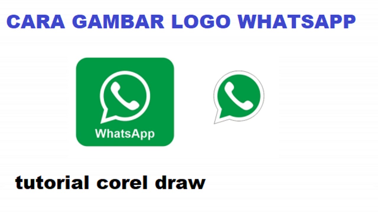 Cara Gambar Logo WA atau WhatsApp di Corel Draw - YouTube