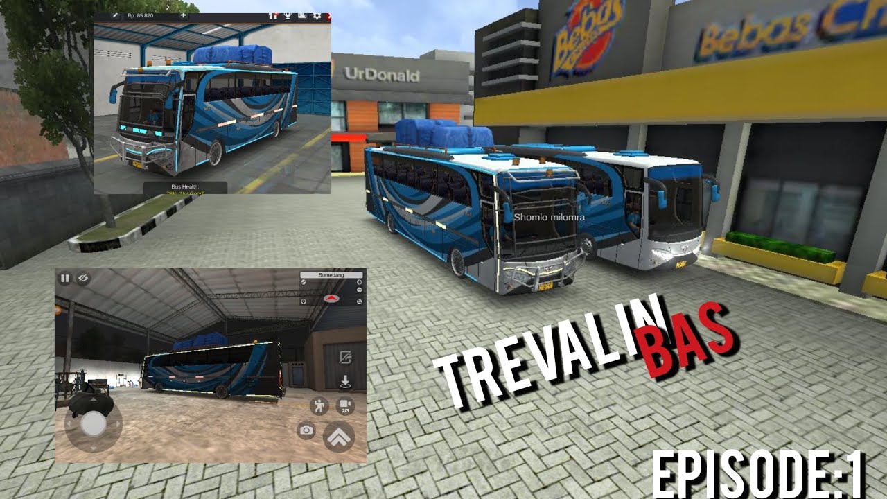 BUS SIMULATOR INDONESIA:BUS TREVAL ONE CITY TO ANOTHER CITY 🏙️ EPISODE ...