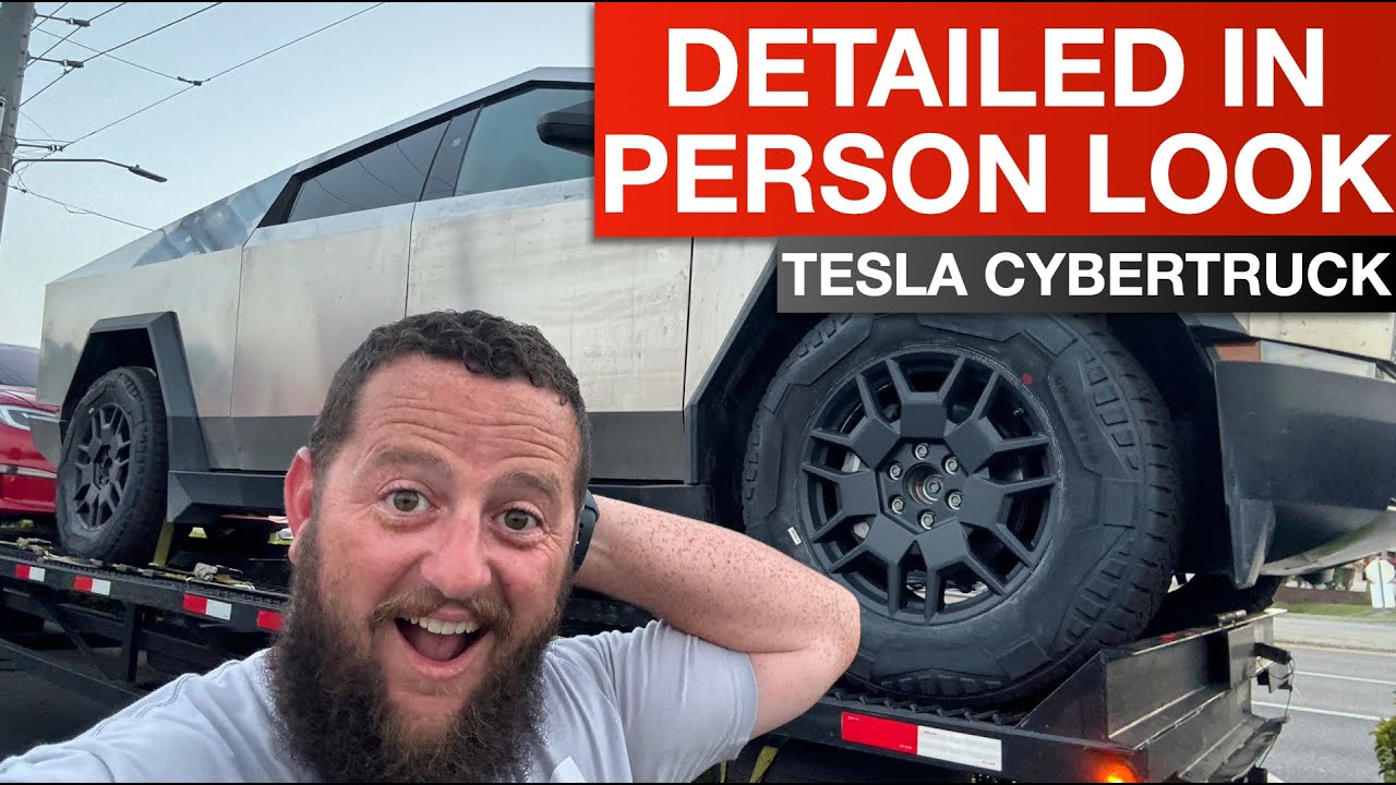 Tesla Cybertruck Up Close and Personal - Detailed In Person Look - YouTube