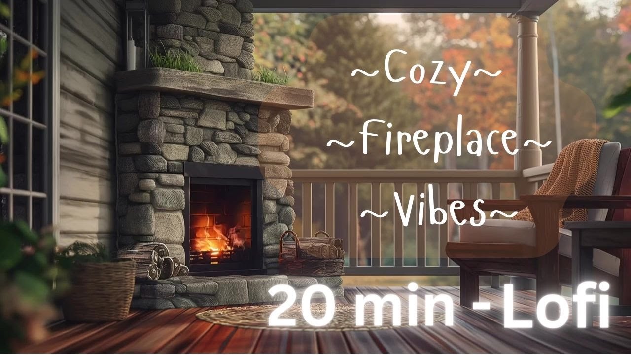 Cozy Fireplace Vibes - Evening Lo-Fi Beats for Stress Relief - YouTube