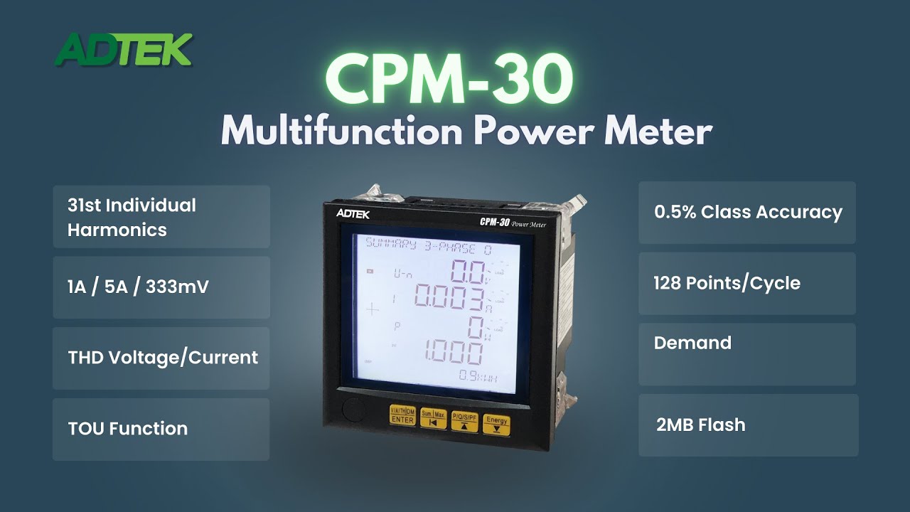 CPM 30 Multifunction Power Analyzer - YouTube