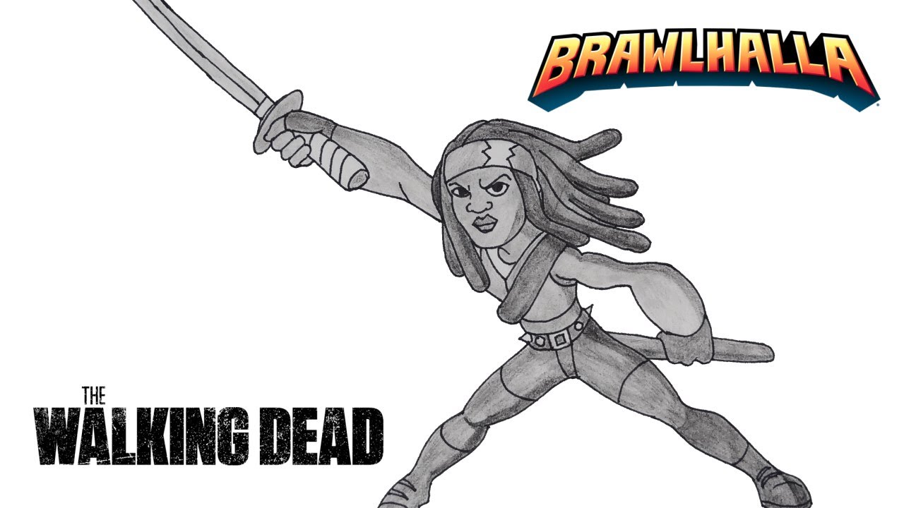 Draw Michonne | The Walking Dead | Brawlhalla - YouTube