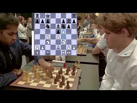 Fast transition to the endgame / Arjun Erigaisi v Magnus Carlsen / FIDE World Blitz Team / No ...
