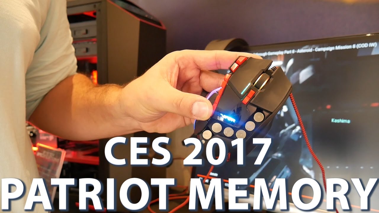 Patriot Memory - New Gaming Mice, Keyboards, Headsets - CES 2017 - YouTube