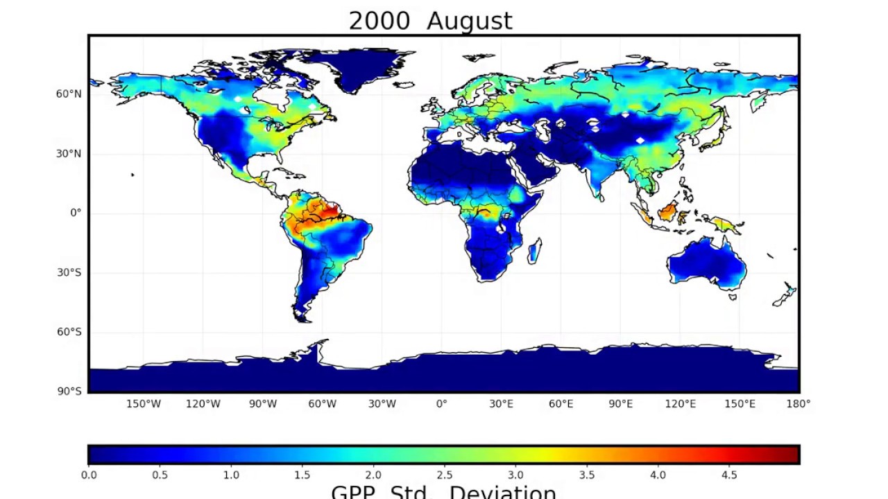 Animation of Gross Primary Productivity from E3SM's Land Model (ELM ...