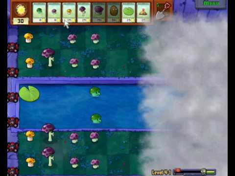 Walkthrough: Plants VS Zombies Level 4-1 - YouTube