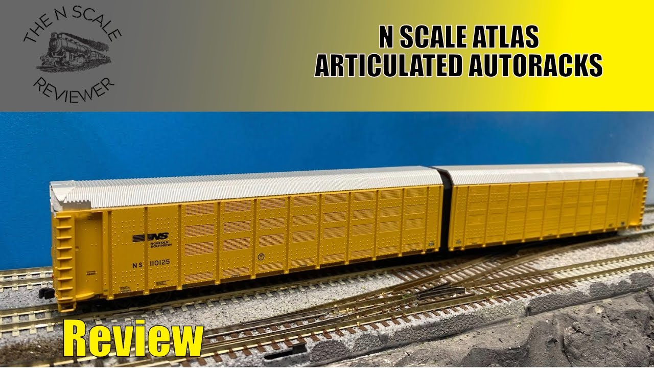 Review: N Scale Atlas Articulated Auto Carriers - YouTube