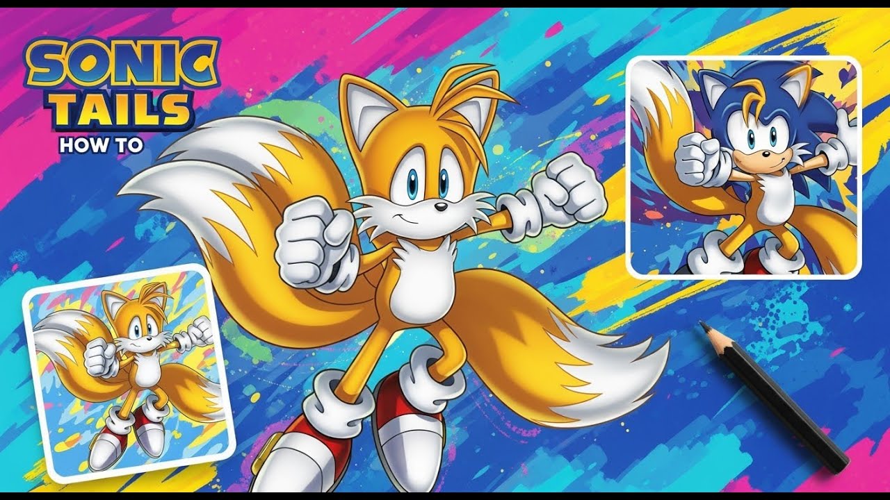 How to Draw Sonic's Tails - Action Pose! - YouTube
