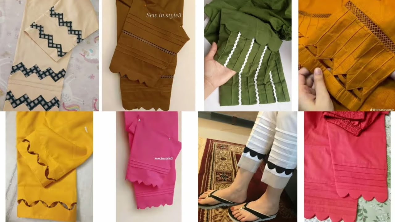 Summer trouser design 2025 | Beautiful and simple cutwork trouser ...