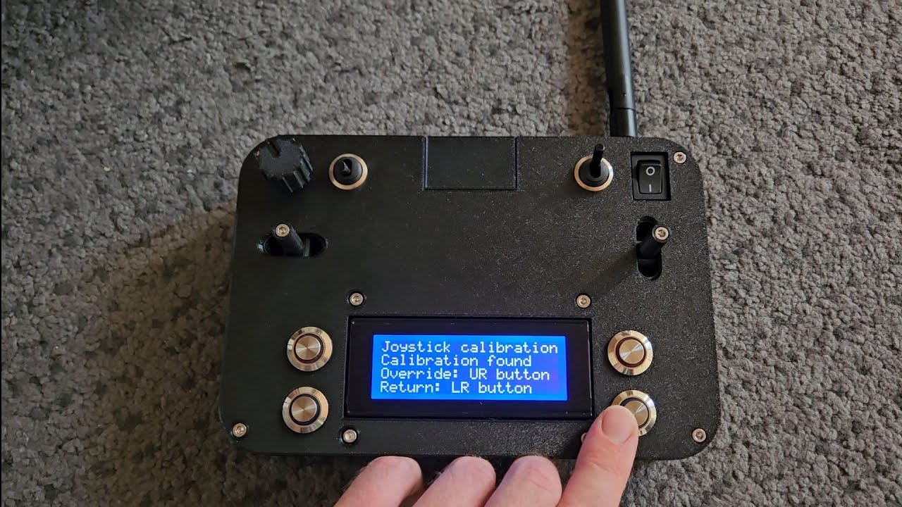 Joystick calibration of custom remote control for 3D printed car - YouTube