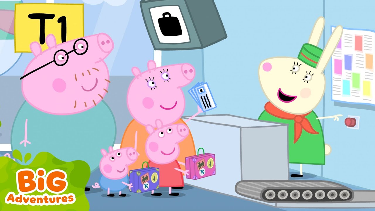 Peppa Pig' Visits the Airport 🧳 | Flying on Holiday | Kids Stories | 1 ...