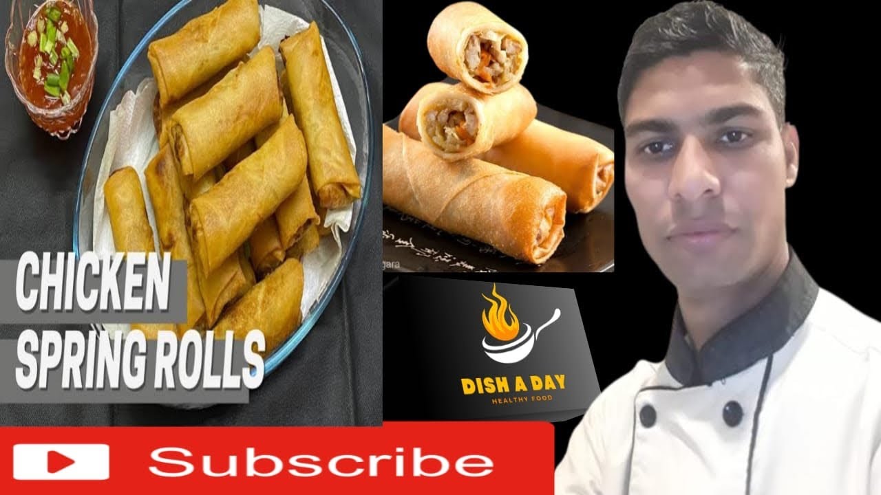 Chicken Spring Rolls Recipe// Chicken Spring Rolls At Restaurants 🏨👨‍🍳🙏 ️// At Home// - YouTube