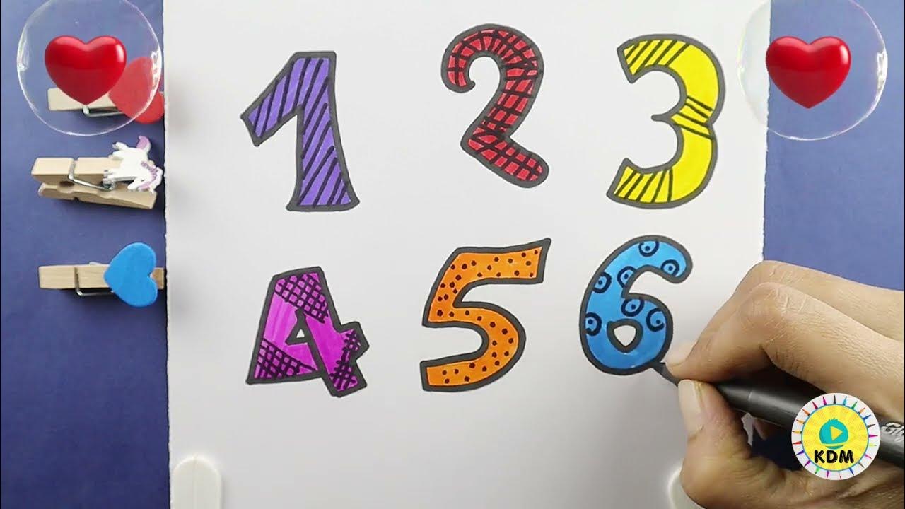 NUMBERS DRAWING FOR KIDS | ART FOR KIDS| EASY DRAWING| LEARN TO DRAWING ...