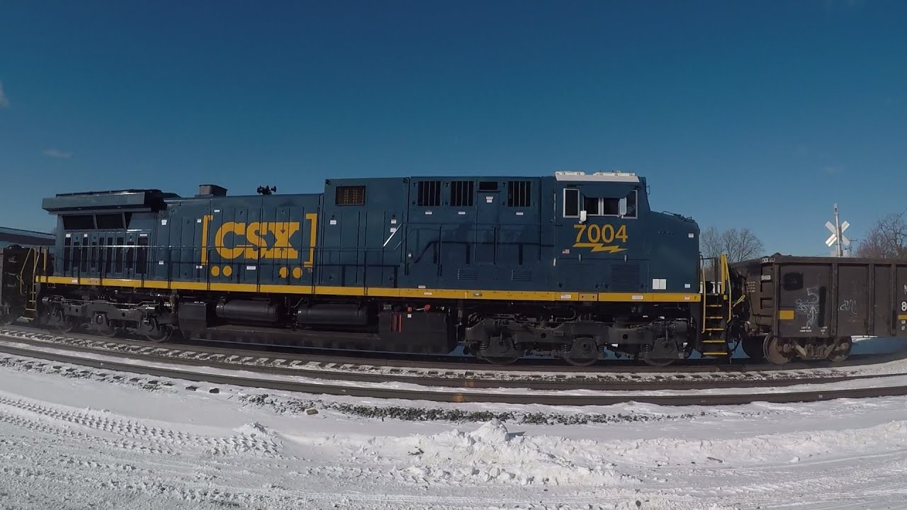 Brand New CSX CM44AC #7004 Trails as DPU on CSX Q561 - YouTube