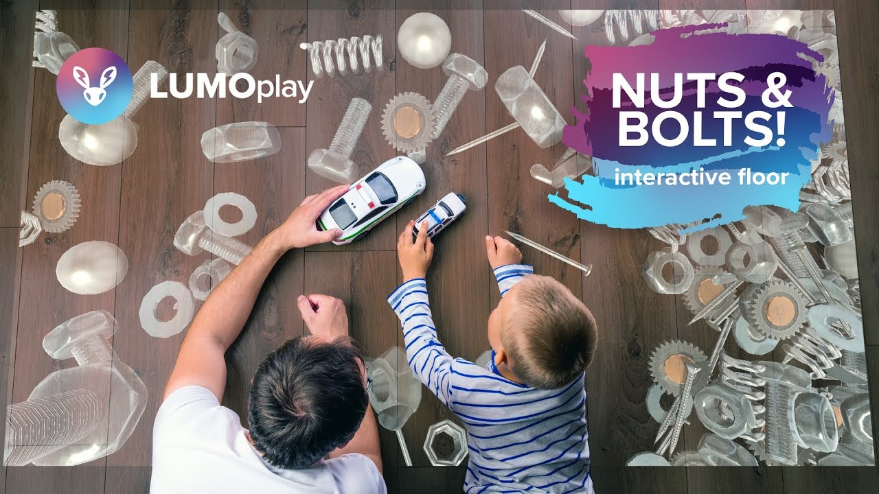 Nuts & Bolts | interactive floor projector game from LUMOplay - YouTube