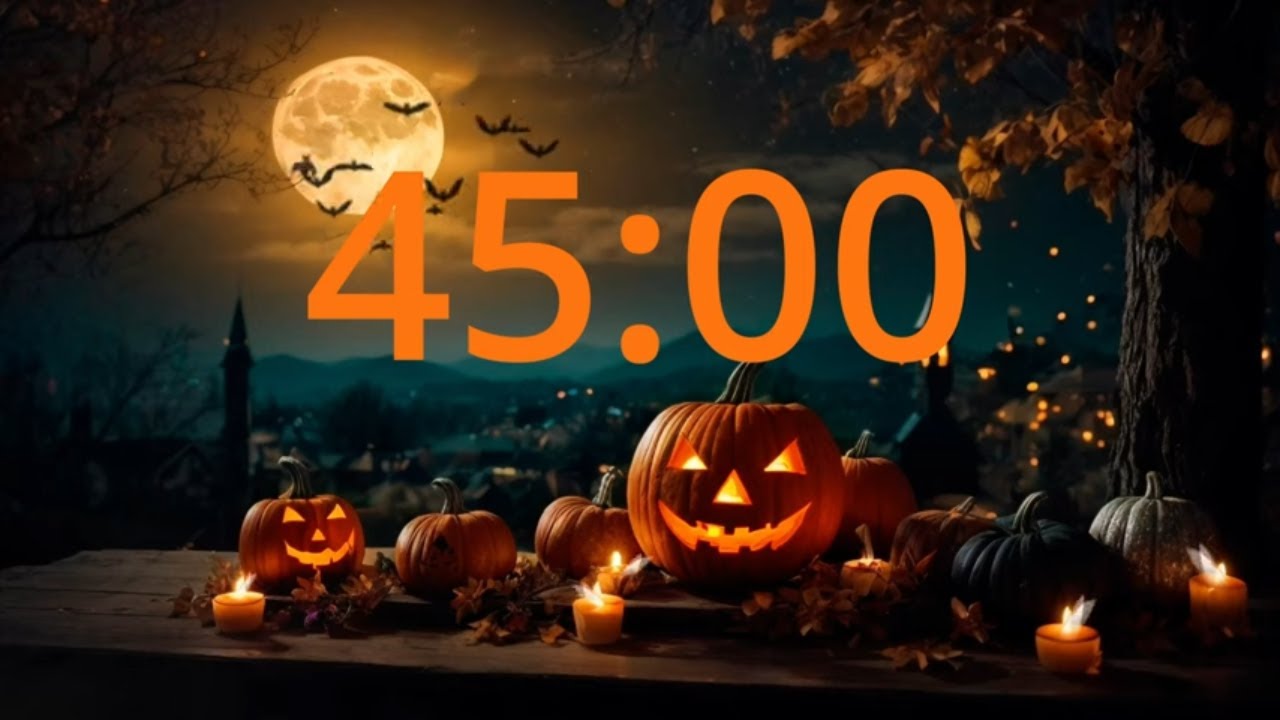 45 Minutes Halloween Countdown Timer #halloweenambience #halloweenmusic ...