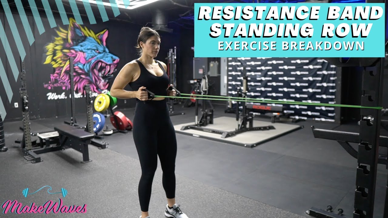 Resistance Band Standing Row // Exercise Breakdown - YouTube