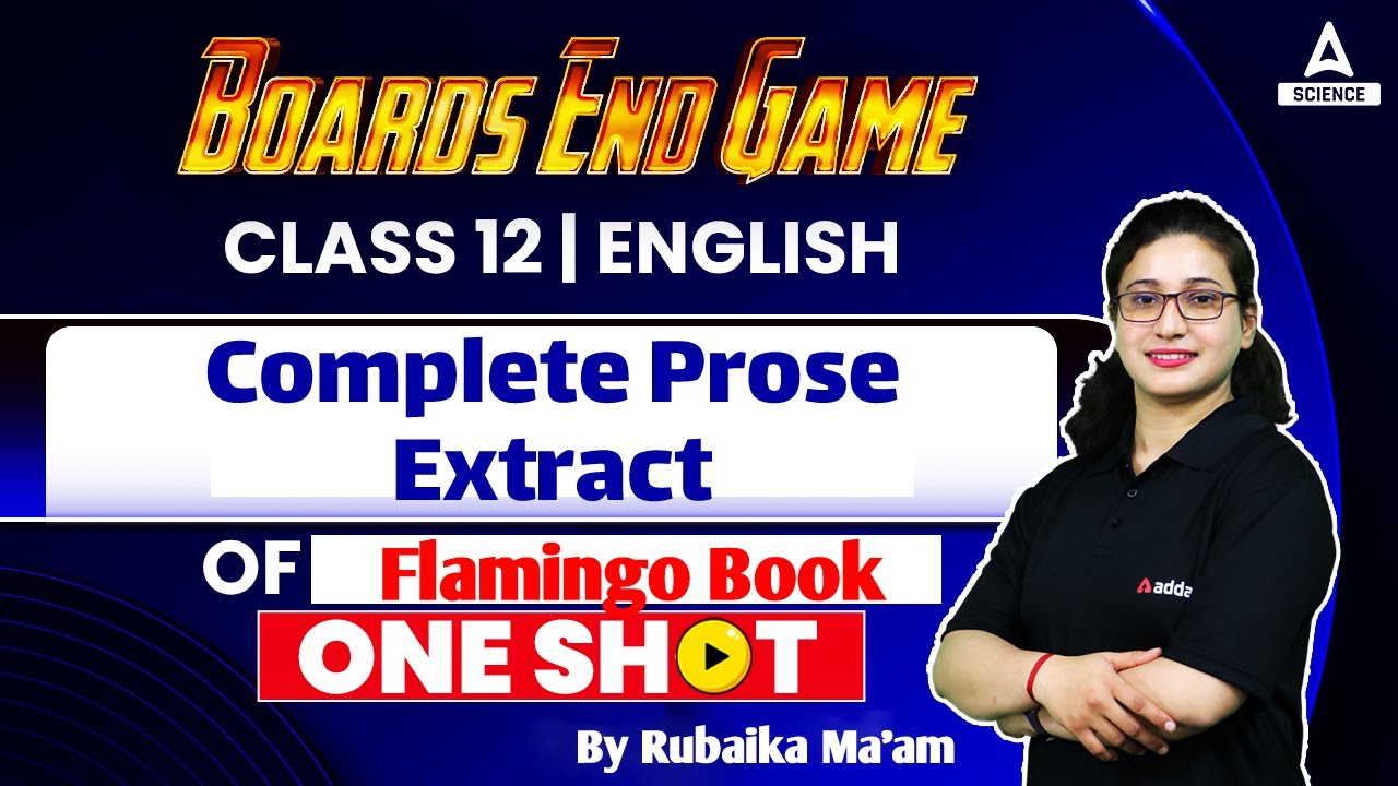 Complete Prose Extract of Flamingo Book in One shot | Class 12 English ...