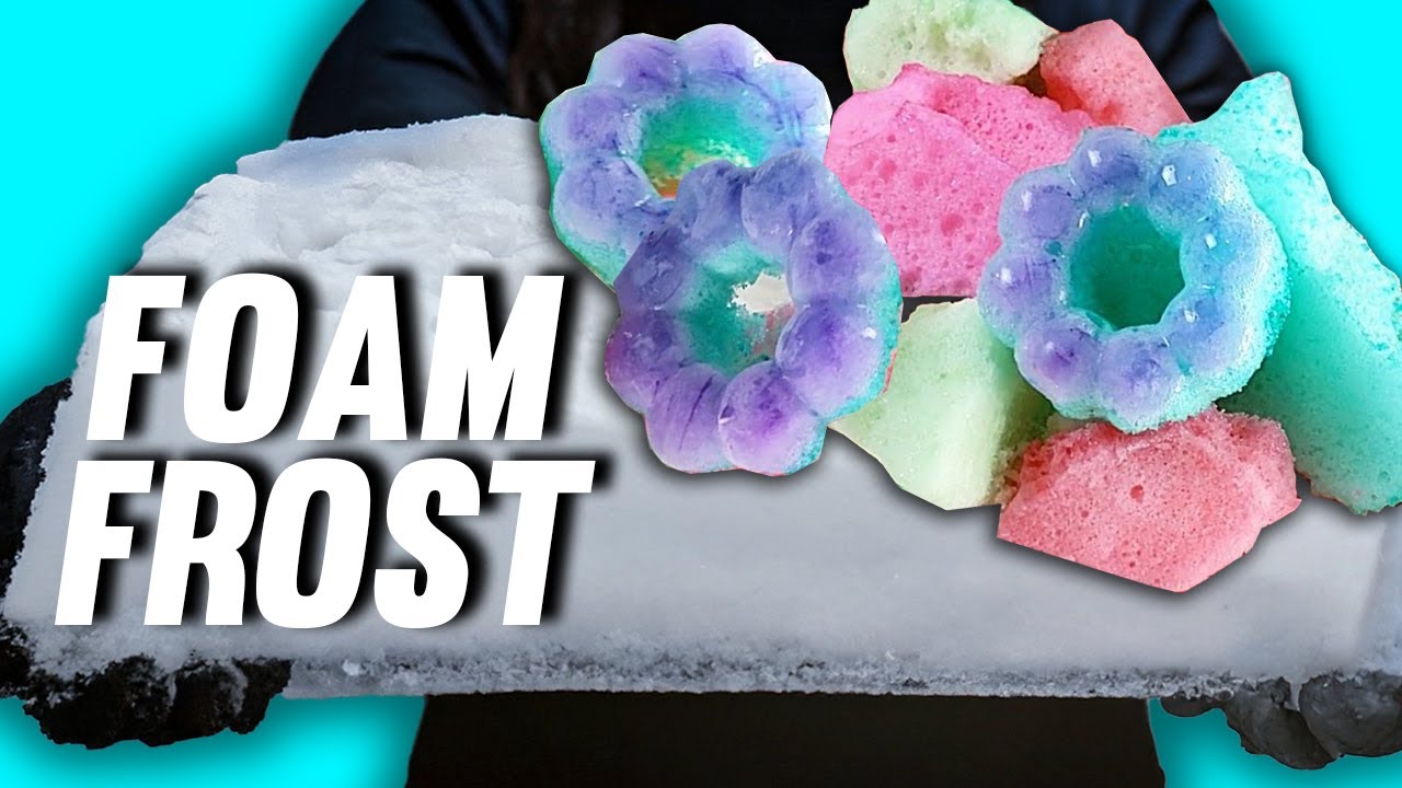 HUGE Foam Frost Ice Buffet | Crispy Crunchy Refrozen Foam covered in ...