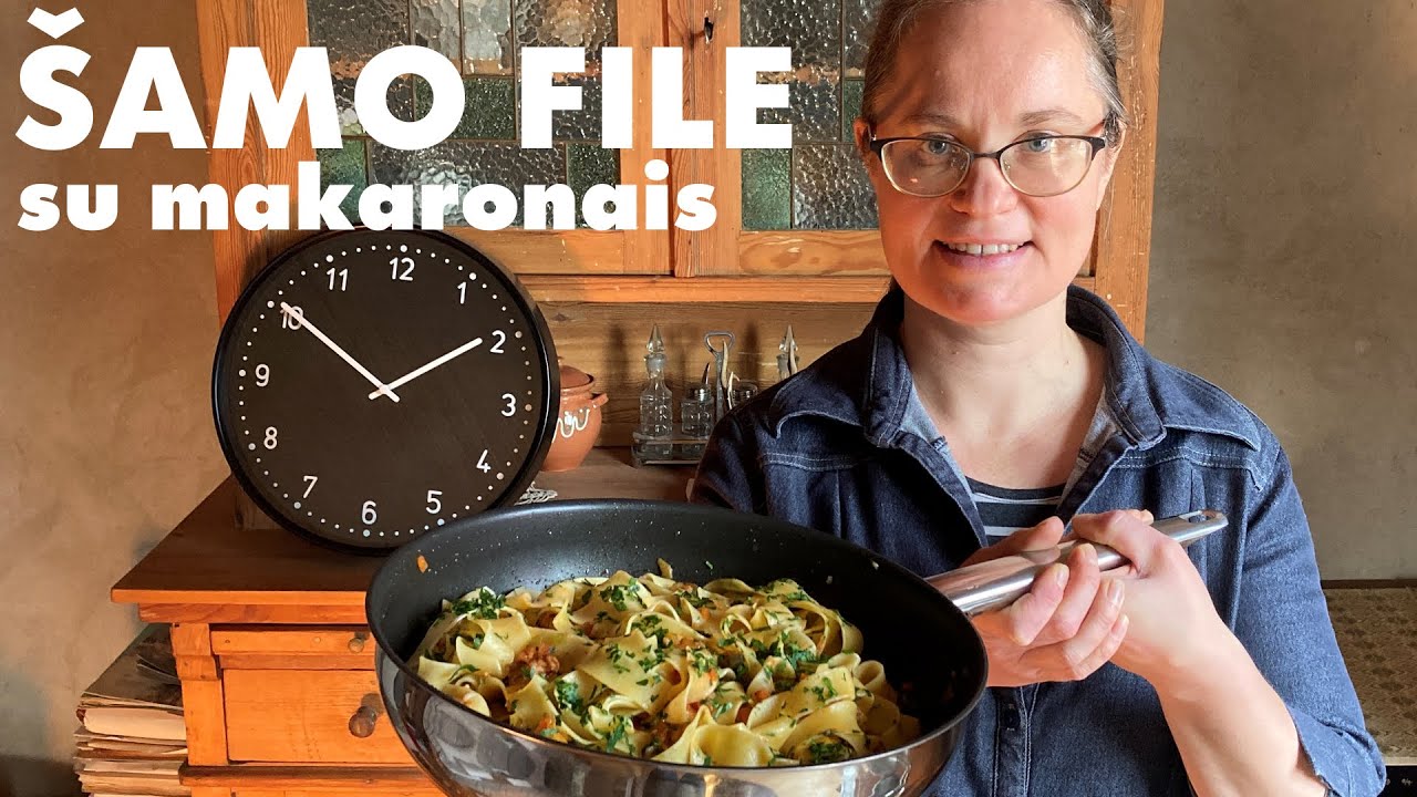Šamo File su daržovėmis ir makaronais | Marijos Lengvi Receptai - YouTube
