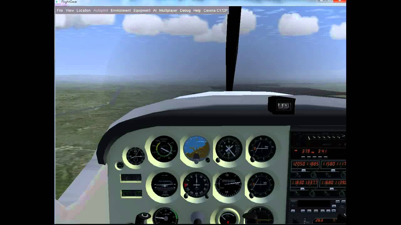 FlightGear tutorial 2 - учебное видео 2 - вывод в горизонтальный полет - YouTube