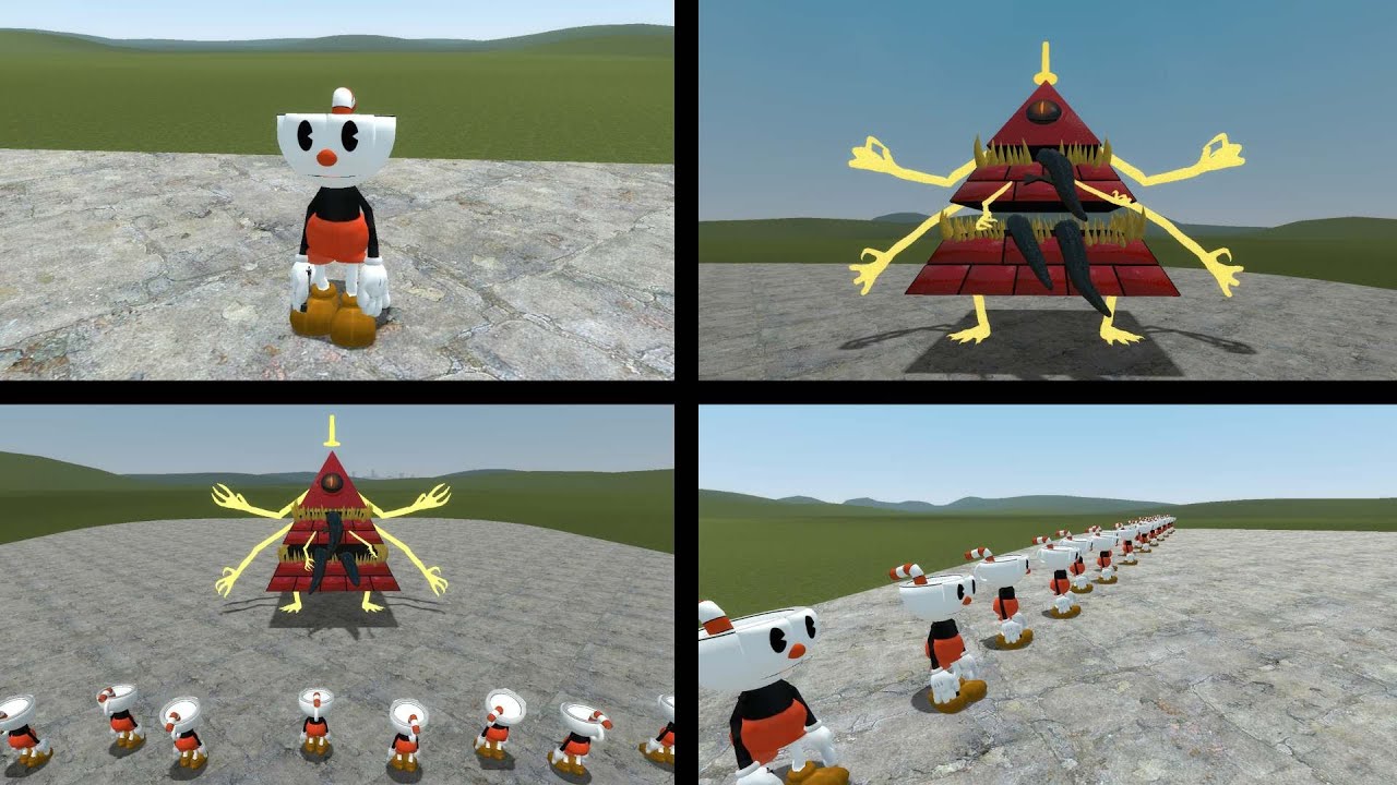 CUPHEAD VS BILL CIPHER- Garry's Mod - YouTube