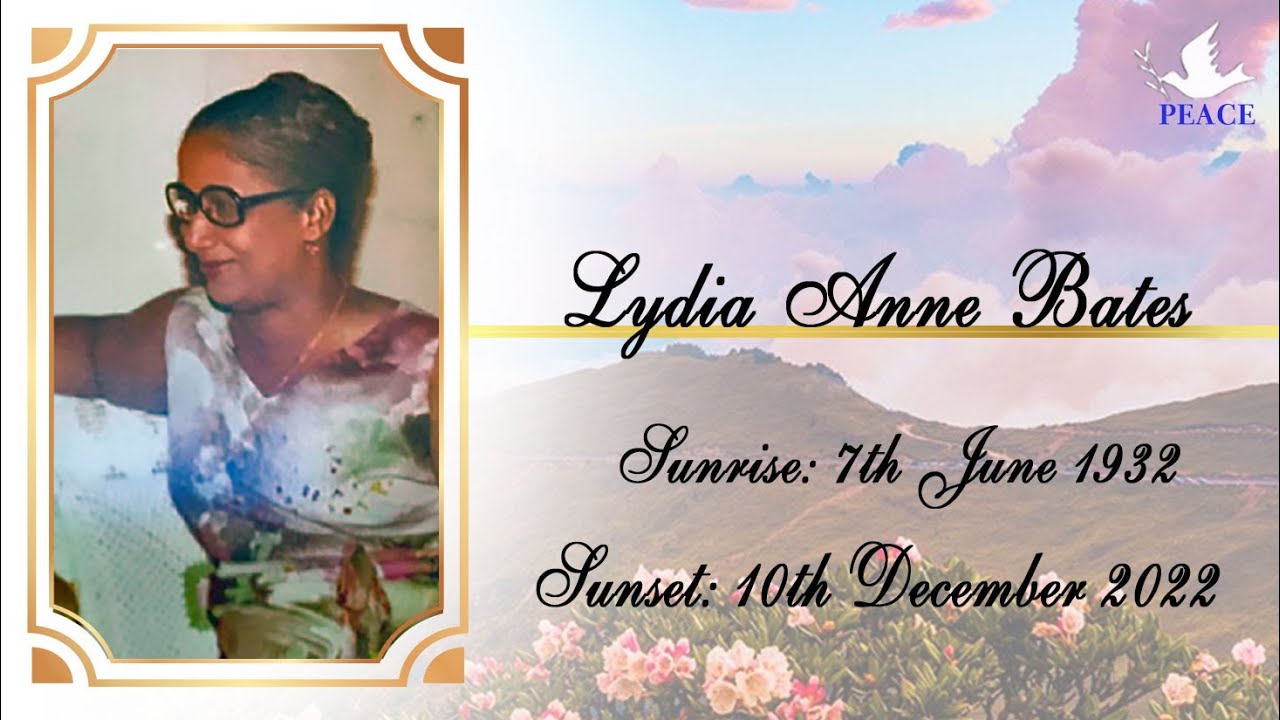 Funeral Tribute Service Of Lydia Anne Bates - YouTube