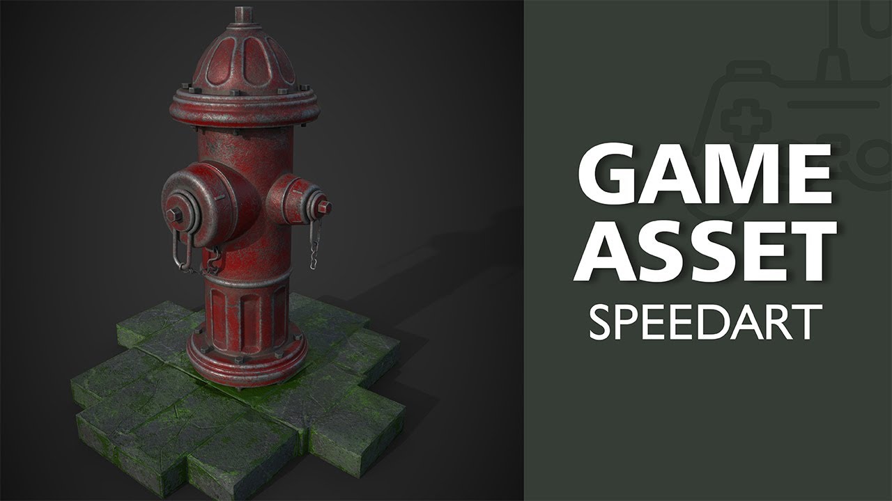 FIre Hydrant/Game Asset Speed-art / 3D Game Modeling & Texturing - YouTube